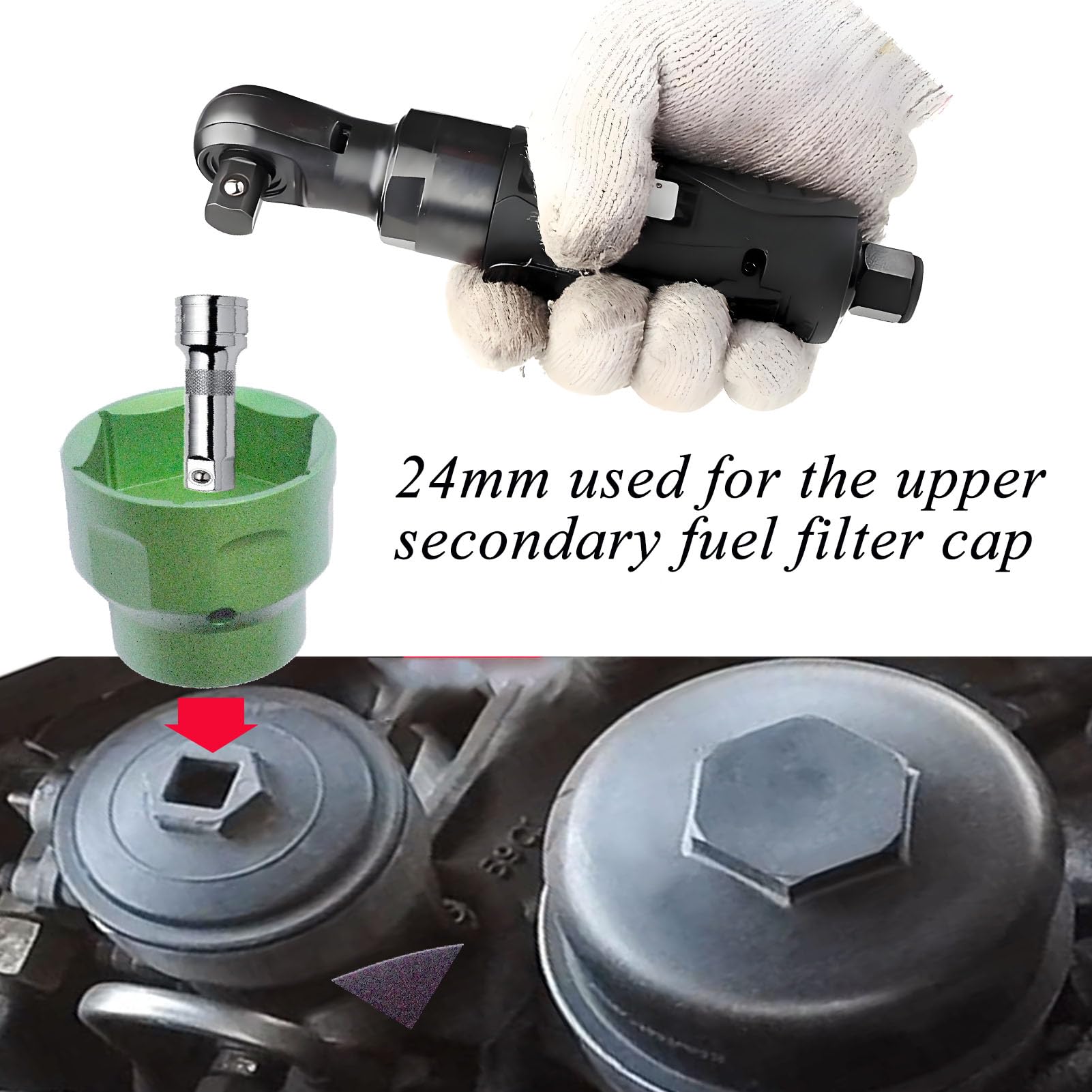 Snapklik.com : 6.0 Powerstroke Oil Filter Socket, Only For Ford 60L/64L ...