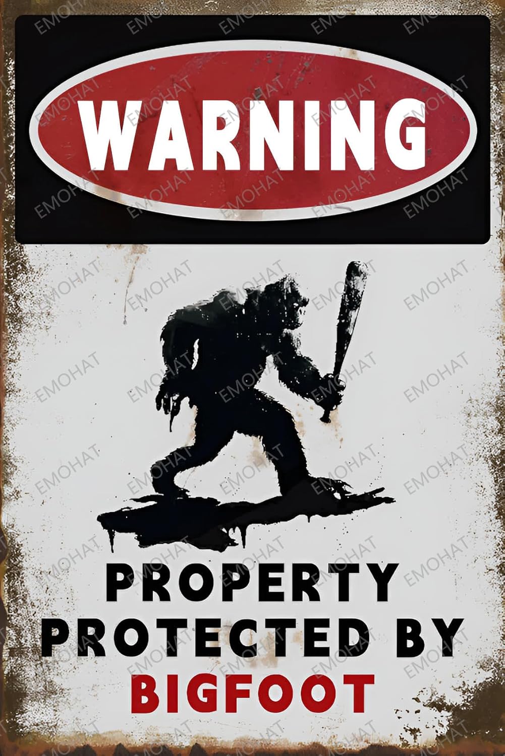 Amazon.com: EMOHAT Tin Aluminum Sign Metal Poster Warning Property ...