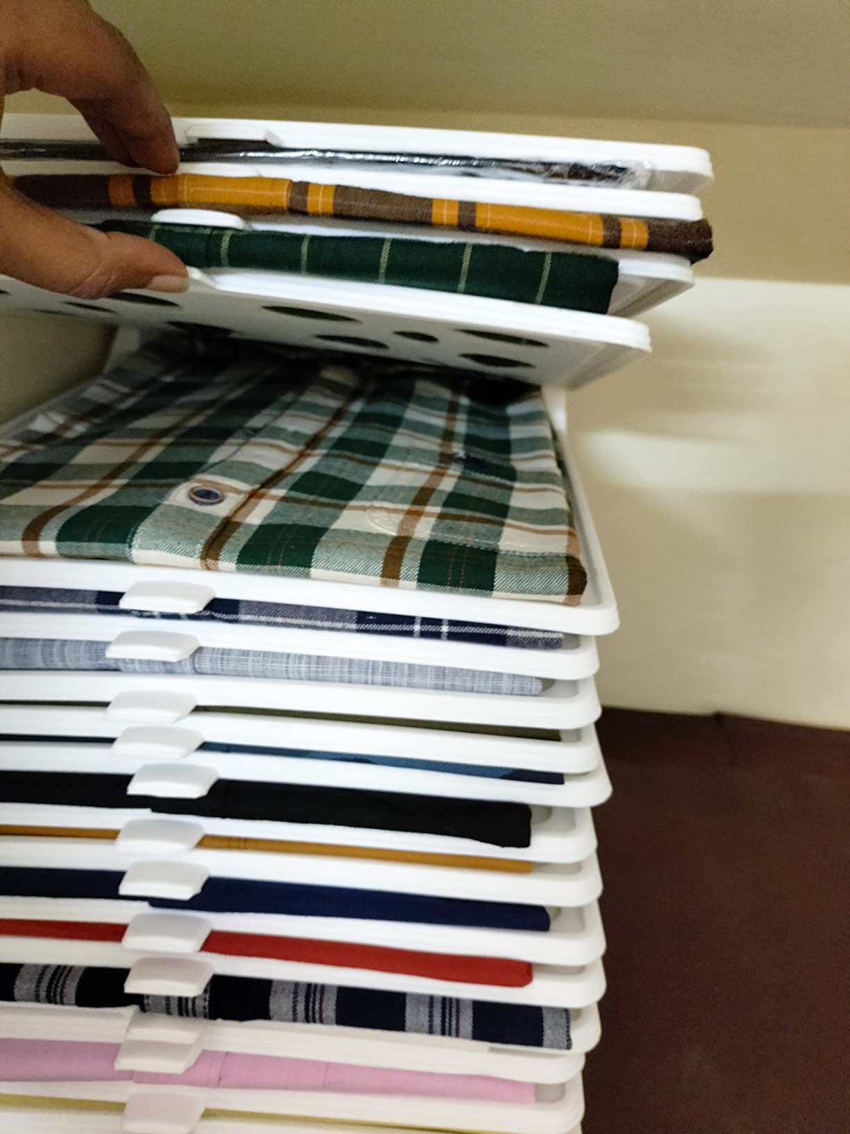 mechdel Cloth Tray Wardrobe Organizer Cabinet Folding Board for Shirts ...