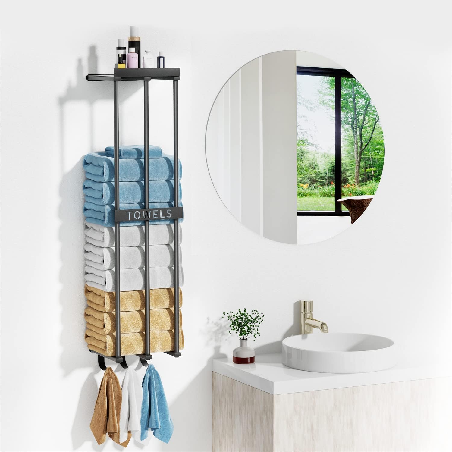 Handtuchhalter für Badezimmer, Wandmontage, Handtuchhalter, Organizer ...