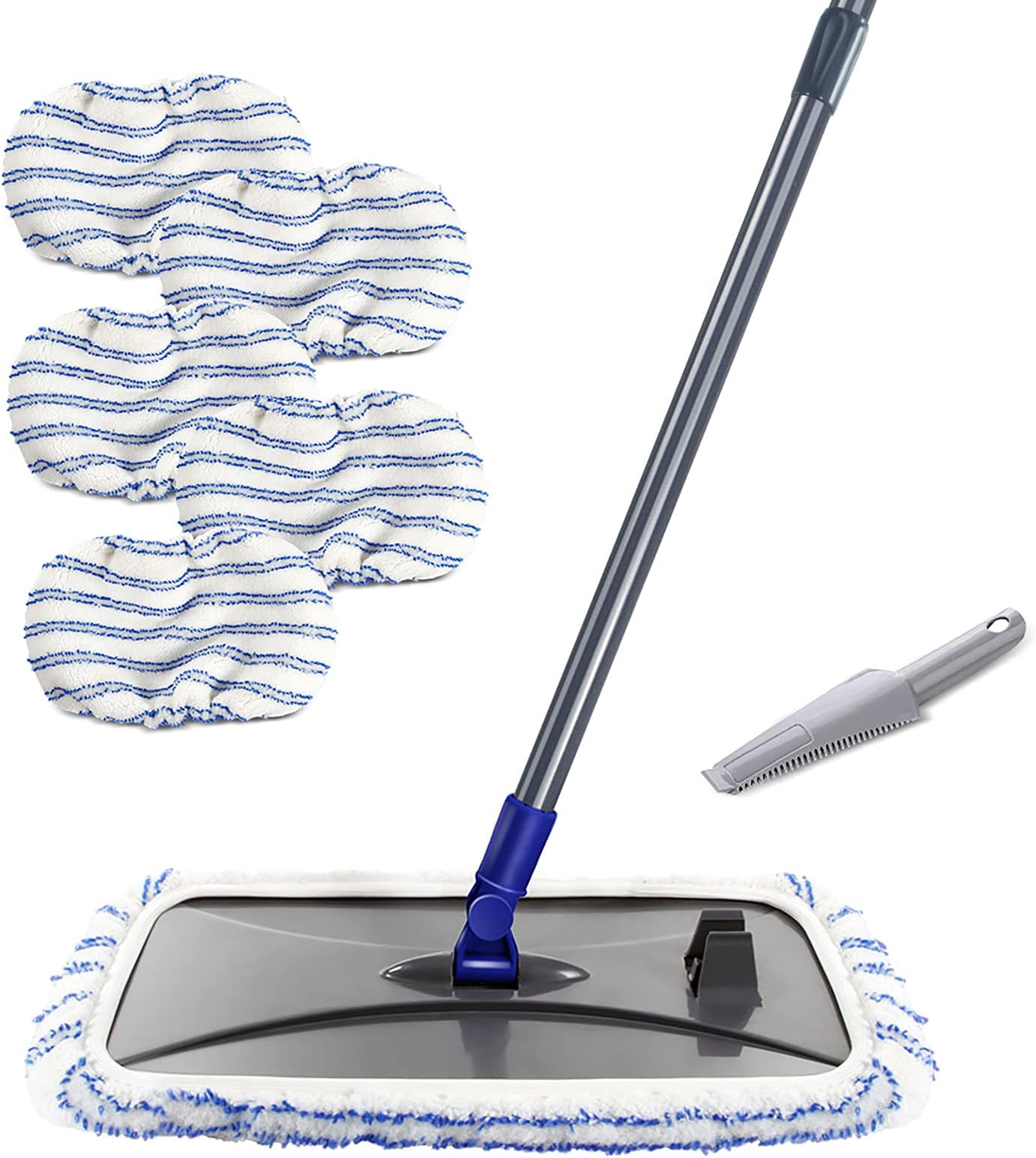 Amazon.com: Masthome Large Surface Microfiber Flat Mop with 5 Reusable ...