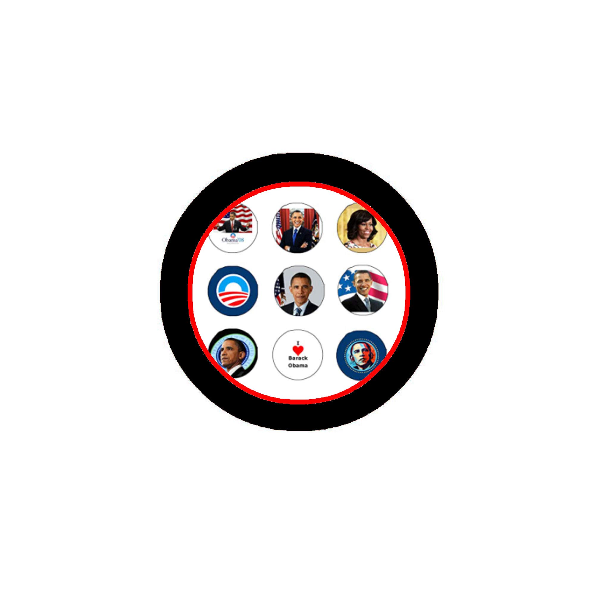 Amazon.com: SET OF 7 BARACK OBAMA PRESIDENTIAL BUTTON PINS 2-1/4 ...