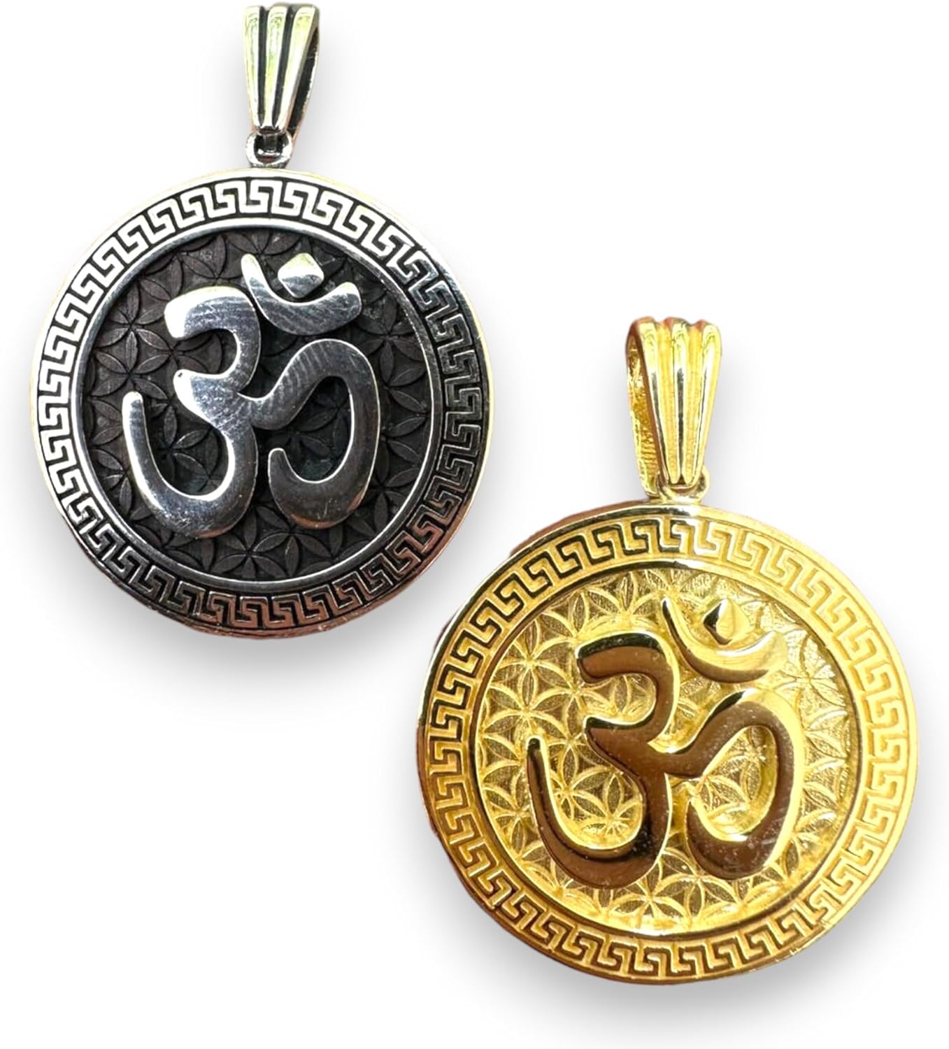 FLAWLESS CARAT LLC Solid 14k Gold Plated Sanskrit Om Aum Ohm Symbol ...