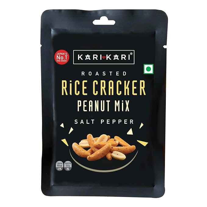 Kari Kari Salt Pepper Rice Cracker & Peanut Mix | Crunchy Japanese ...