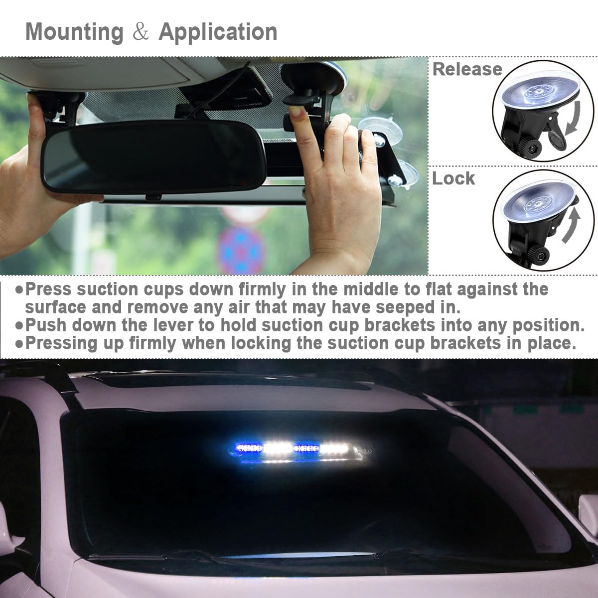 Snapklik.com : WOWTOU 29 Flash Pattern LED Blue White Emergency Strobe ...