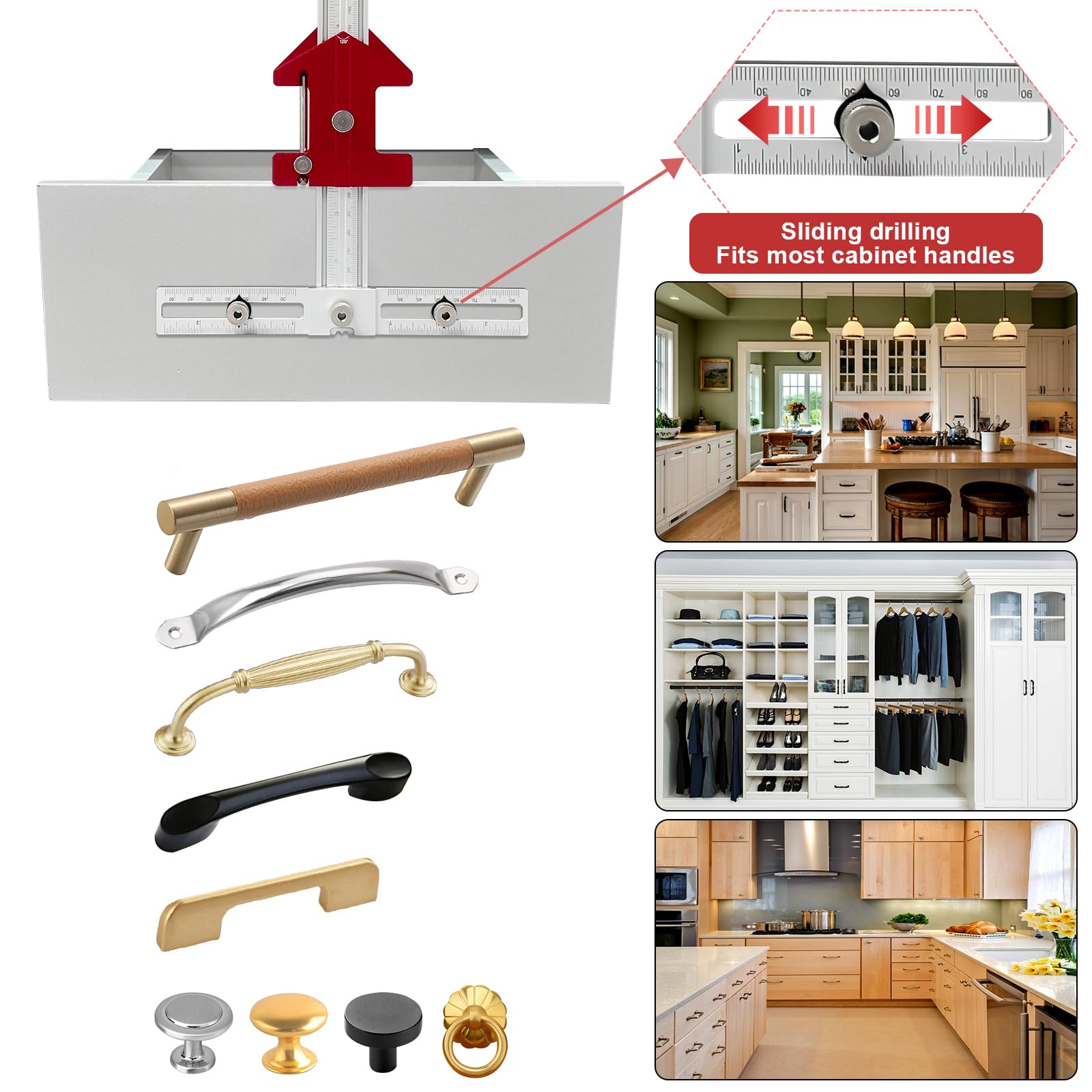 Snapklik.com : TOURACE Multi Tool For DIYers, Cabinet Hardware Jig ...
