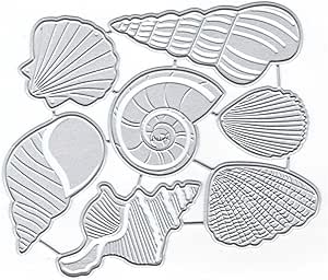 Amazon.com : DzIxY Conch Shells Metal Cutting Dies for Card Making Kit ...