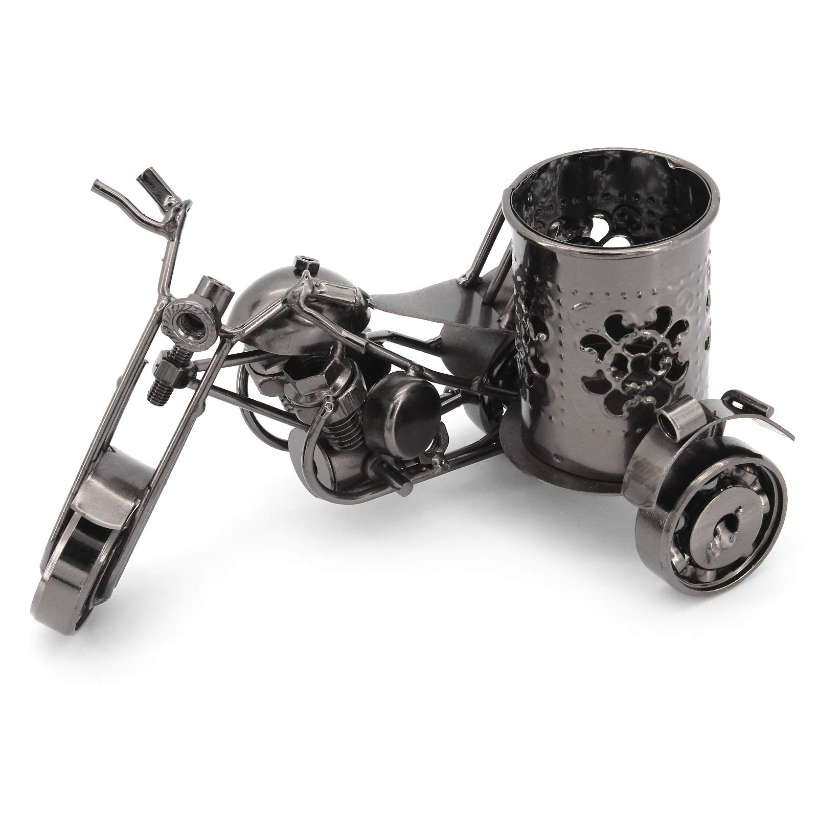 Snapklik.com : Metal Motorcycle Model Pen Holder Desktop Decorative Pen ...