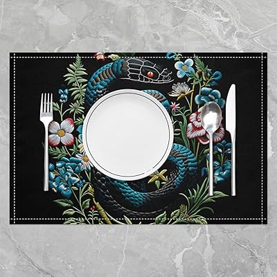 Amazon.com: Bryonia Cotton Linen Placemats Set of 4 - Double Layered ...
