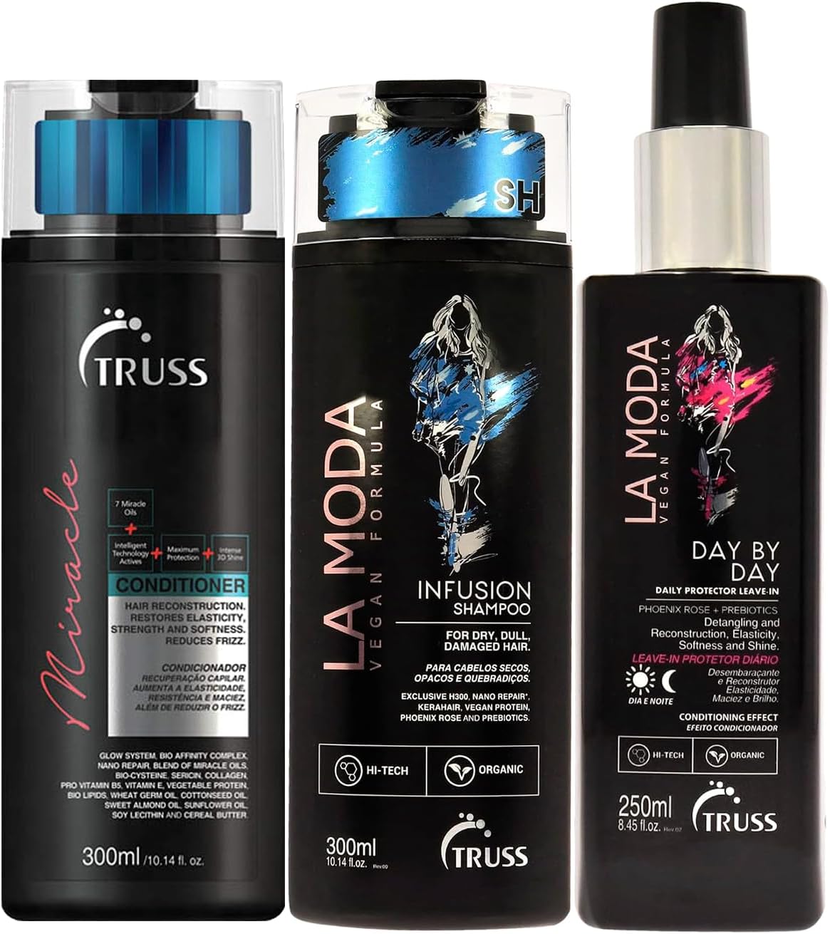 Amazon.com : TRUSS Miracle Hair Conditioner Bundle with La Moda ...