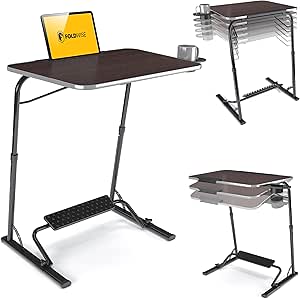 FoldWise Folding Laptop Table for Sofa - Sturdy Portable Desk, Height ...