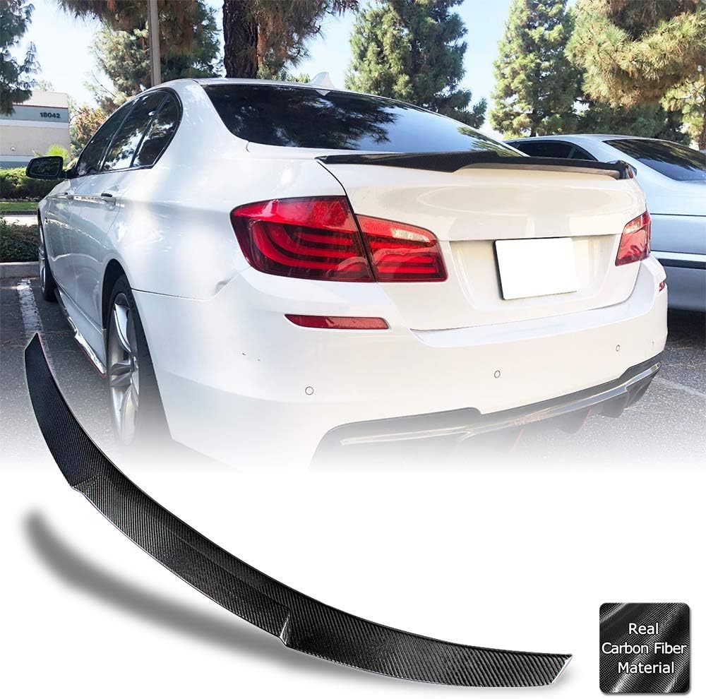 Amazon.com: AOKAILI Rear Carbon Fiber Trunk Spoiler Wing Compatible ...