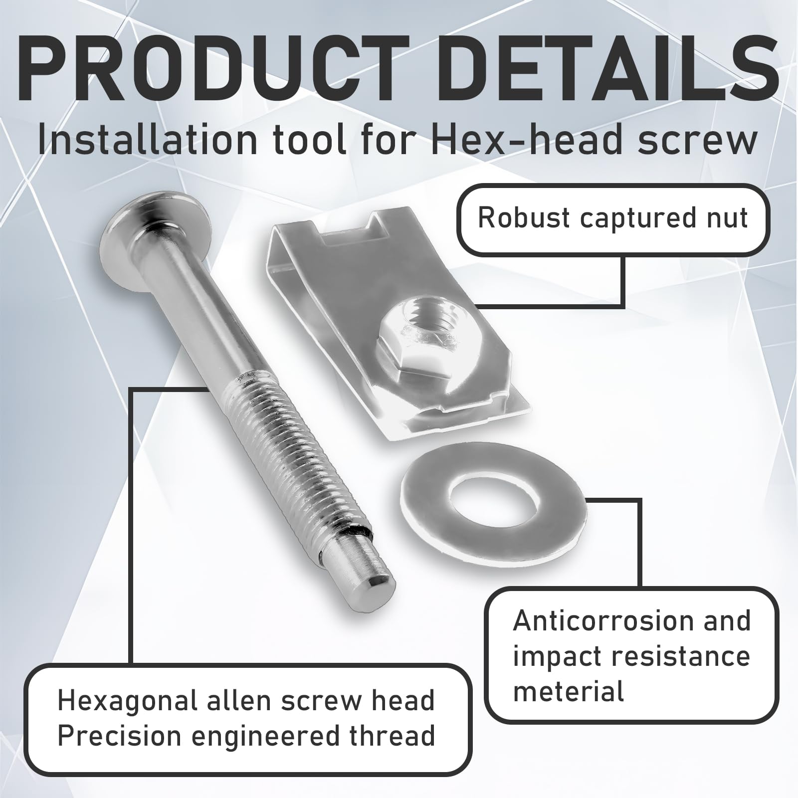 Snapklik.com : Truck Bed Mounting Bolt Nut Hardware Kit Compatible