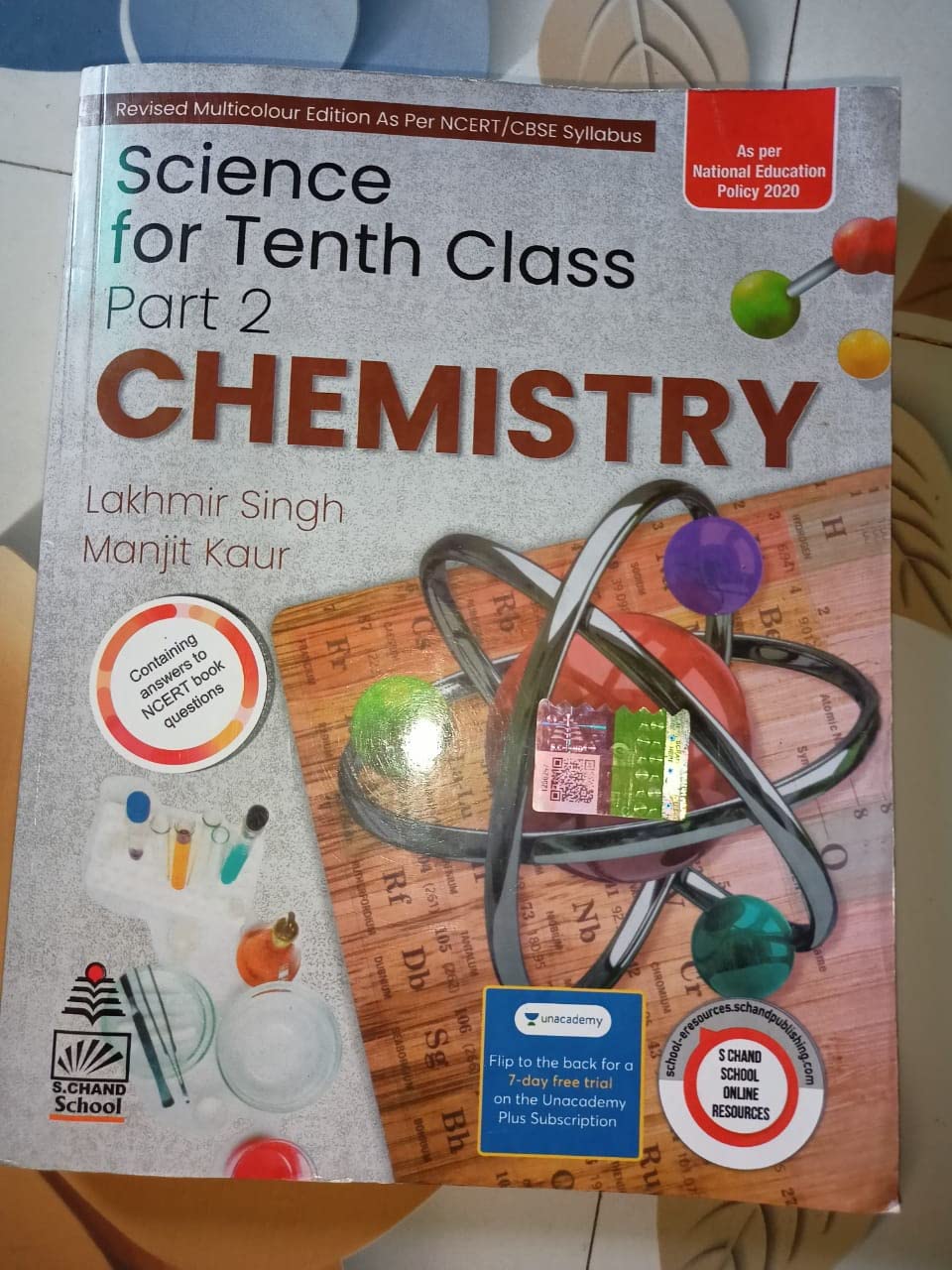 Science for 10th Class Part - 2 Chemistry - by Lakhmir Singh, Manjit ...