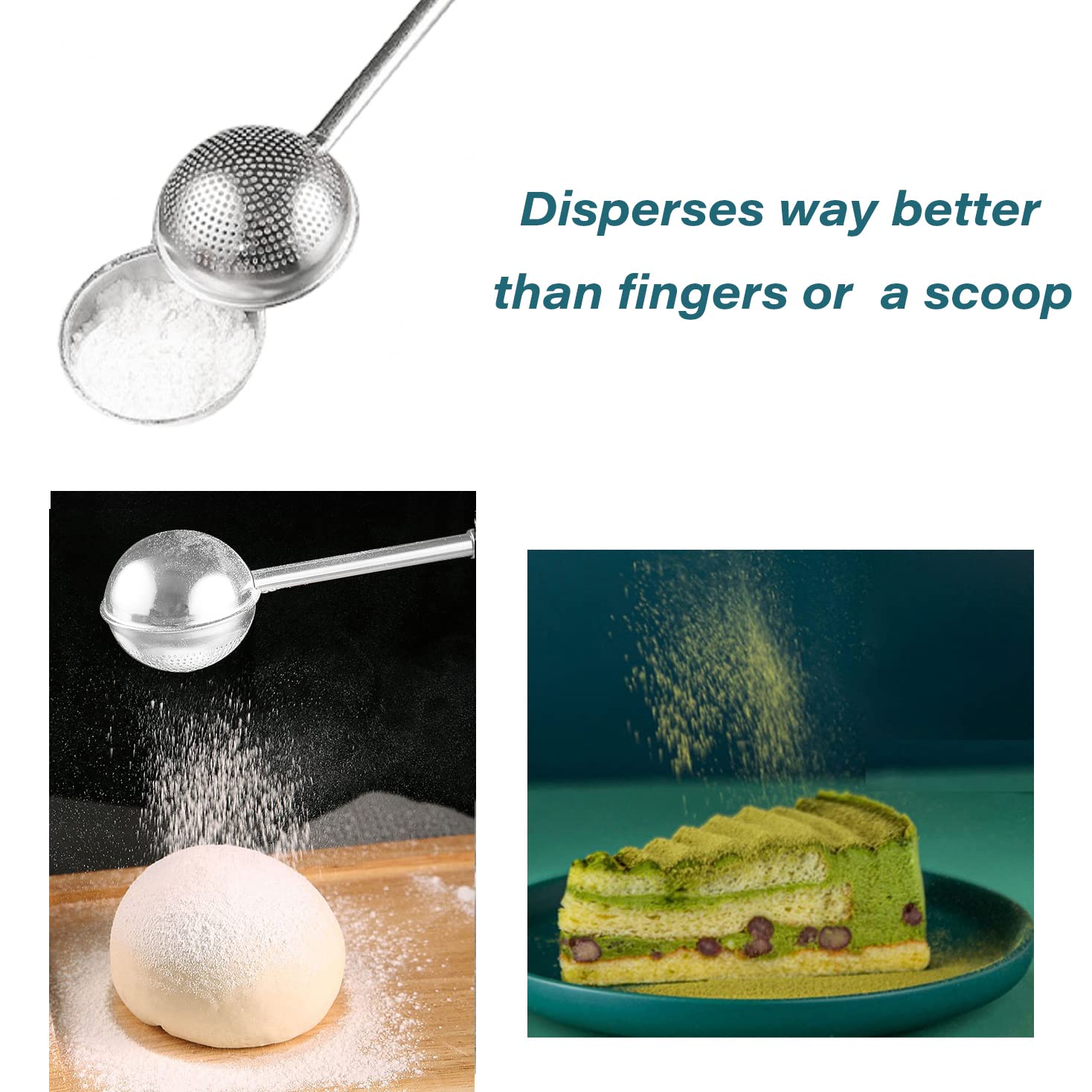 Sifters (silver) Duster Flour Sifter Powdered Sugar Duster Shaker ...