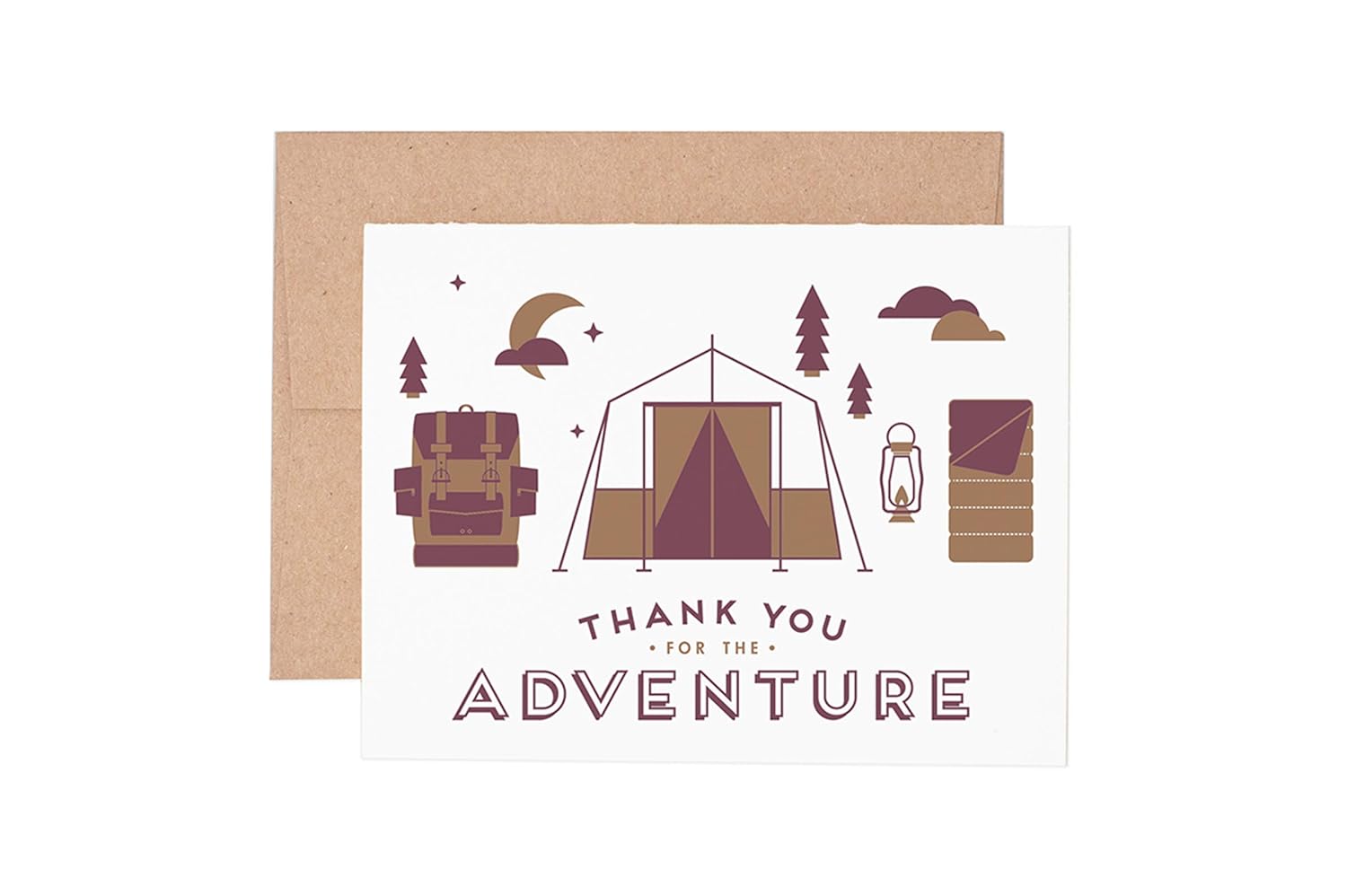 Amazon.com: Thank You Adventure Letterpress Greeting Card : Office Products