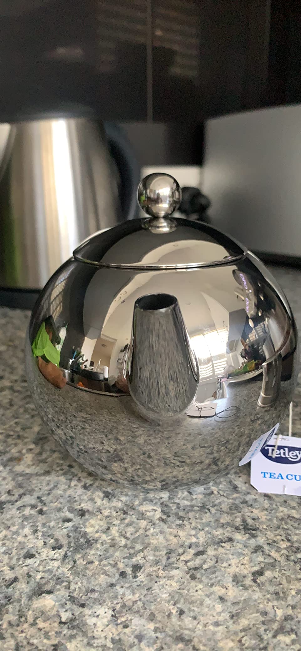 Avanti Mondo Stainless Steel Stylish Tea Pot, Silver, 15935 12.5 cm*18 ...