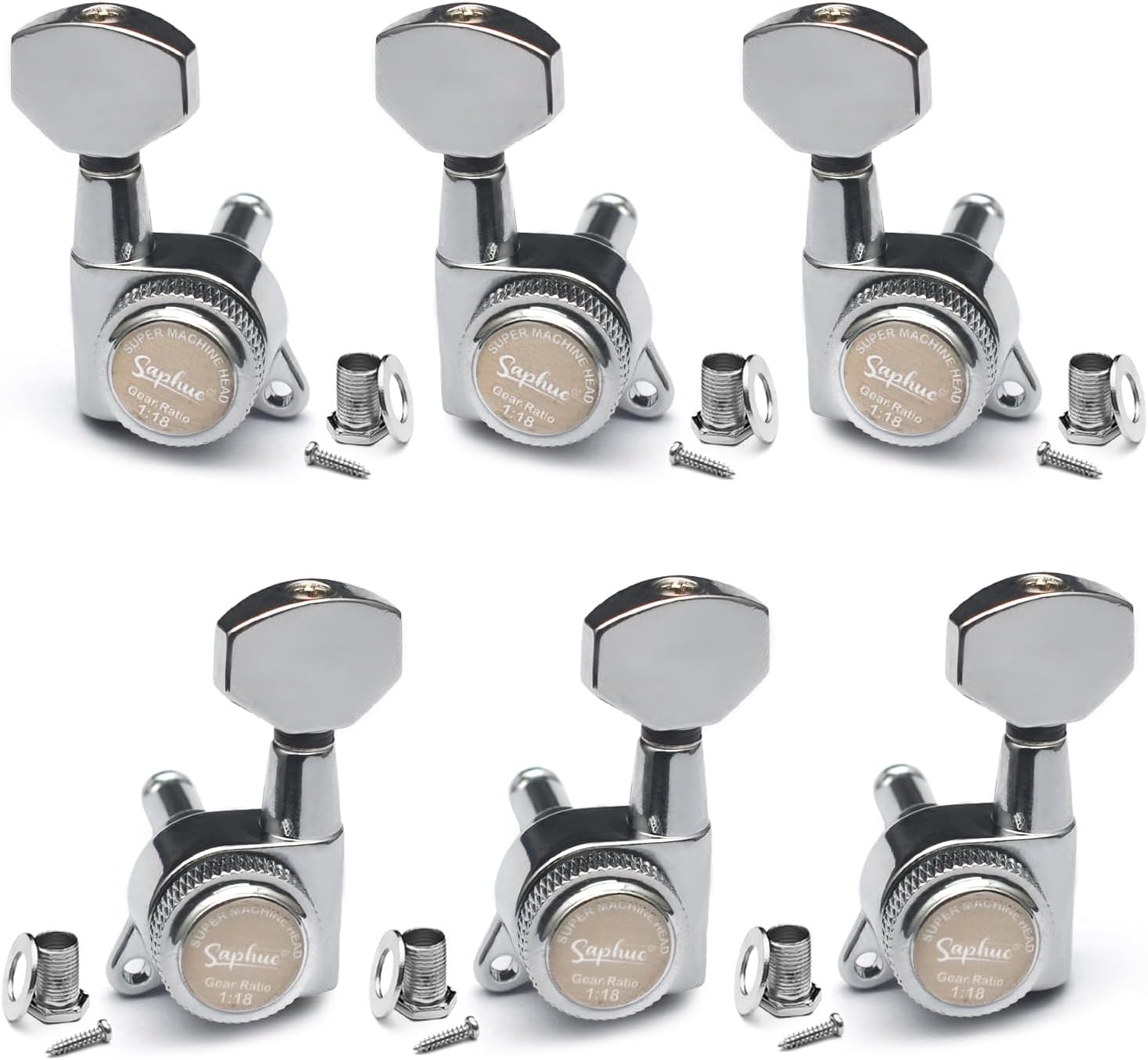 Amazon.com: SAPHUE Guitar Locking Tuners 1:18 Lock String Tuning Key ...