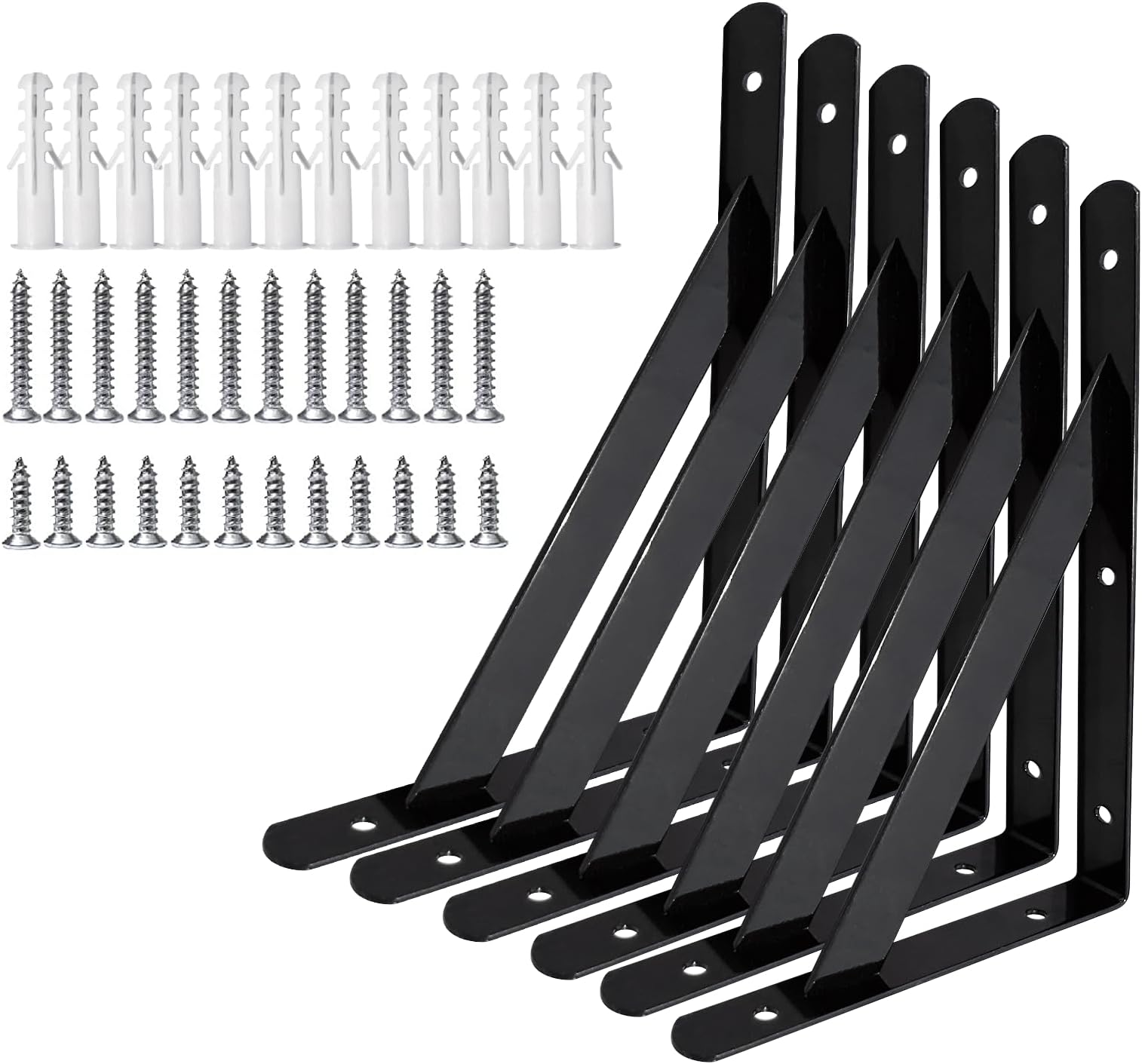 Amazon.com: 10 Inch Shelf Bracket Heavy Duty L Shelf Bracket 10 x 6 ...