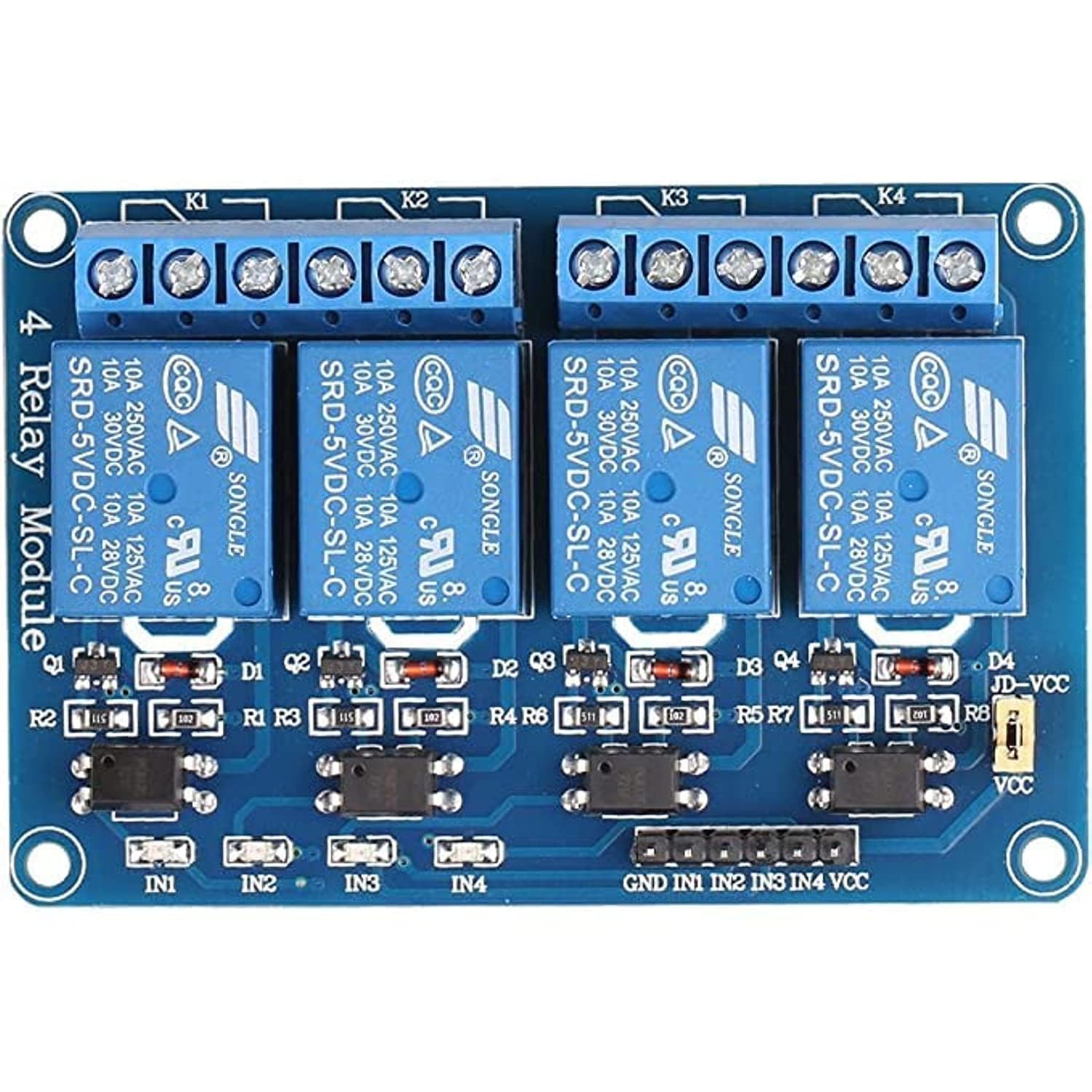 Relay Module 5V (4 channel): Buy Online at Best Price in Egypt - Souq ...