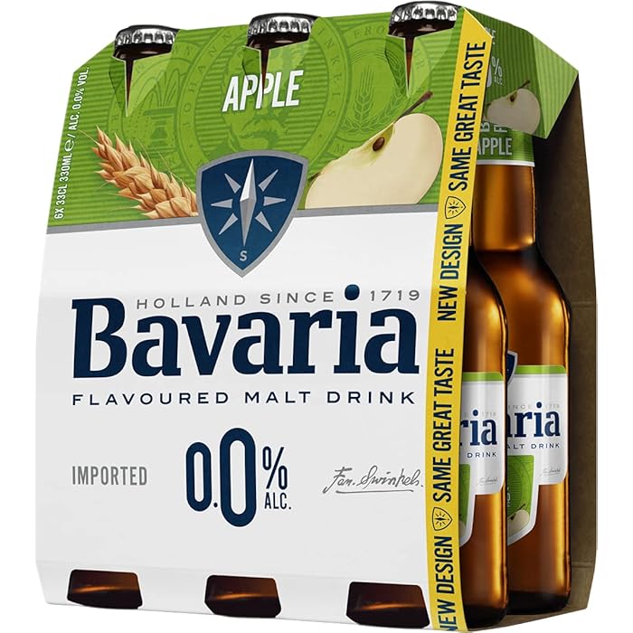 Buy BAVARIA Non Alcoholic Drink Apple Bottle, 330 ml x 6's Pack Online ...