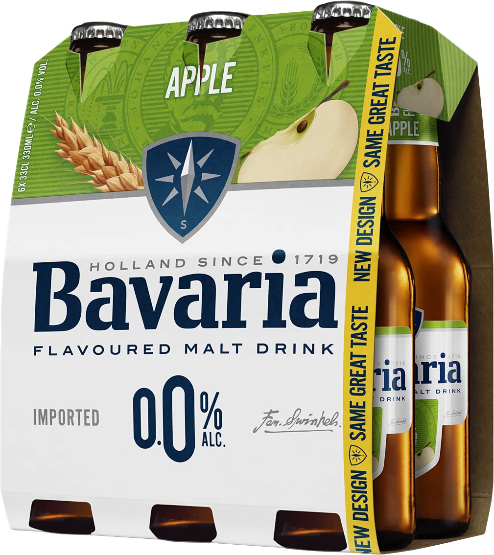 BAVARIA Non Alcoholic Drink Apple Bottle, 330 ml x 6's Pack: Buy Online ...