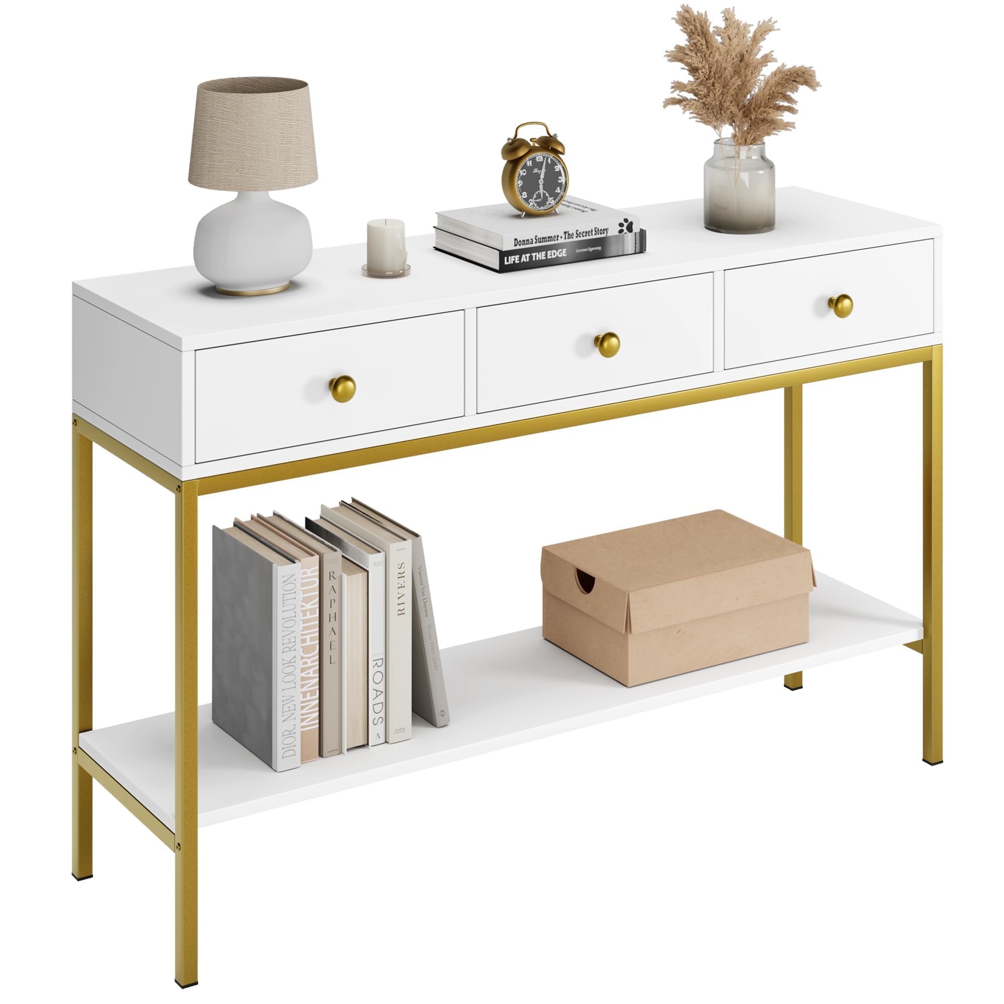 Amazon.com: IDEALHOUSE Chic 2024 New Console Table with Storage - 54.4 ...