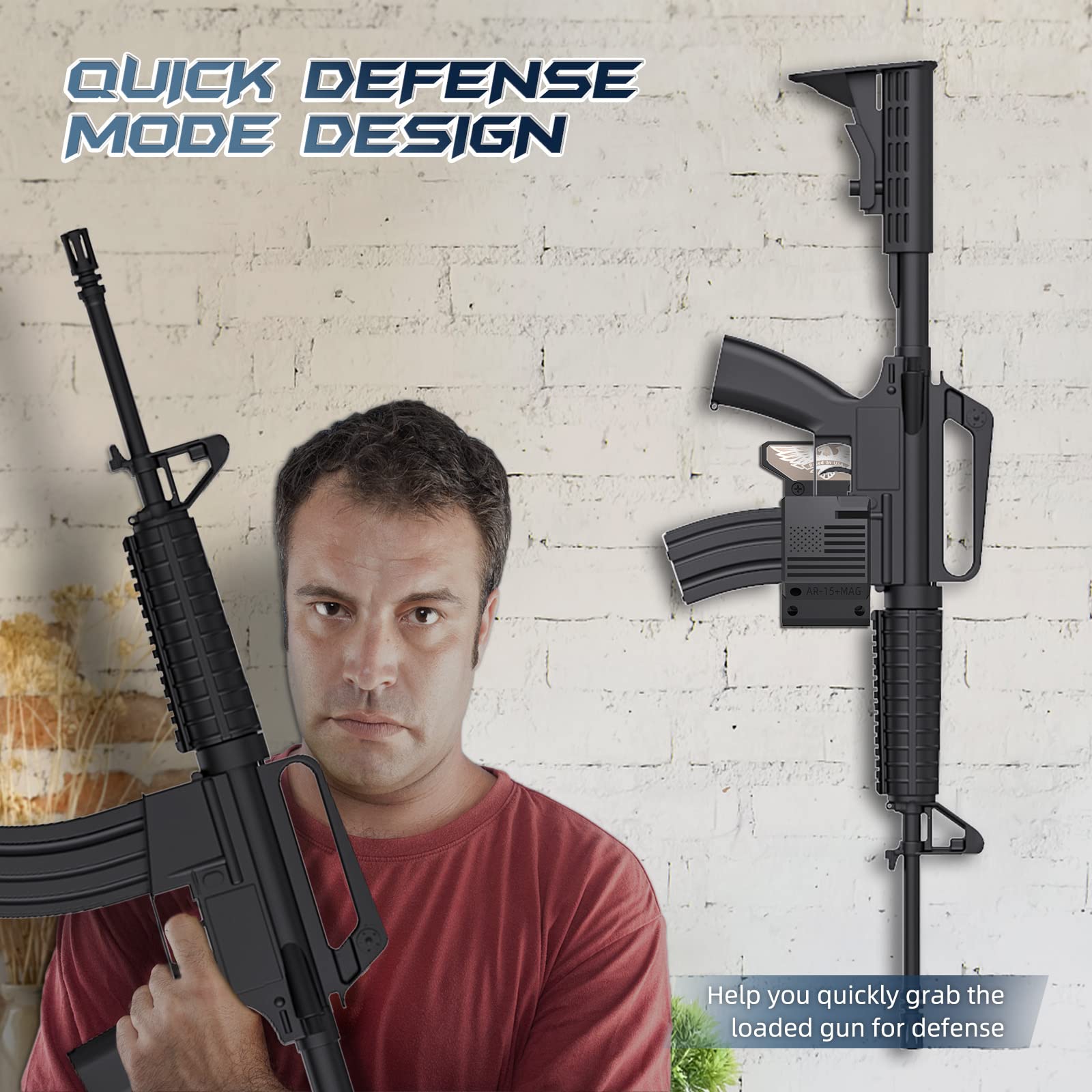 Snapklik.com : 2024 Newest Gun Wall Mount For 223/5.56 Rifle And Mags ...