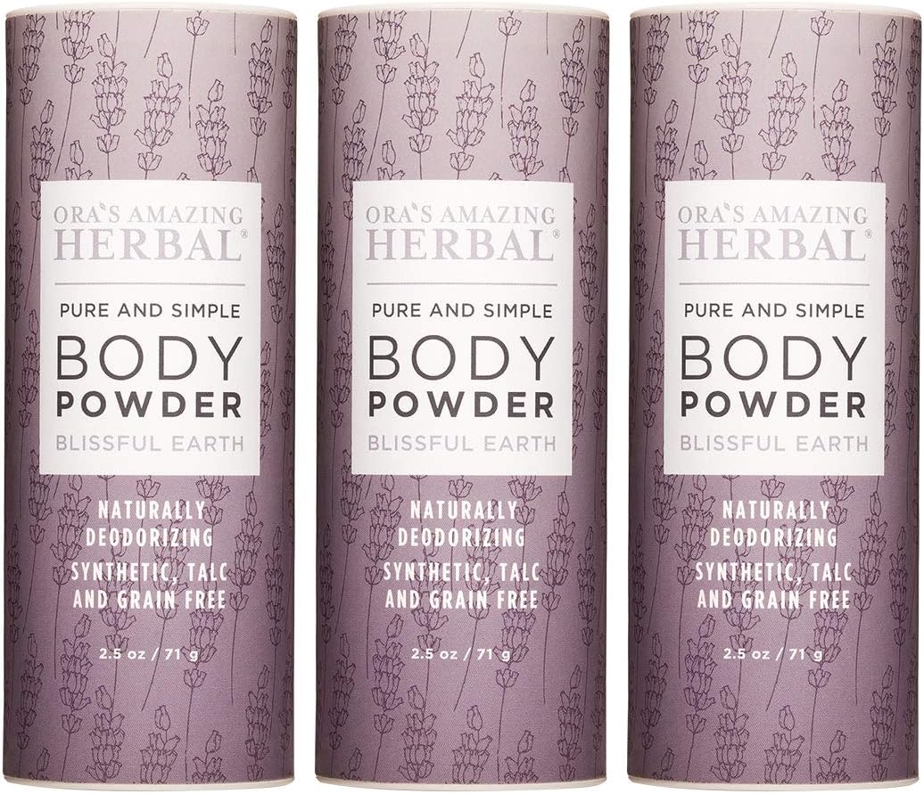 Amazon.com: Natural Body Powder, 2.5 Ounces Pack of 3, Dusting Powder ...
