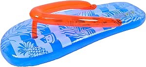 Amazon.com: 5.75' Inflatable Blue and Orange Jumbo Flip Flop Pool Float ...