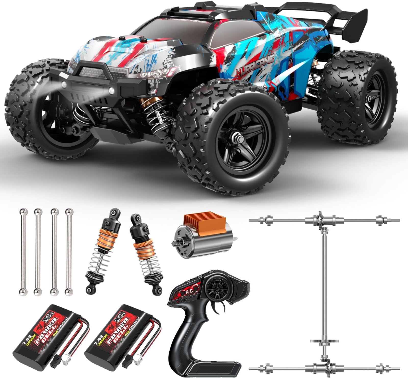 PHOUPHO Remote Control Car 1:18 Scale 45Km/H,4Wd Rc Car,Waterproof ...