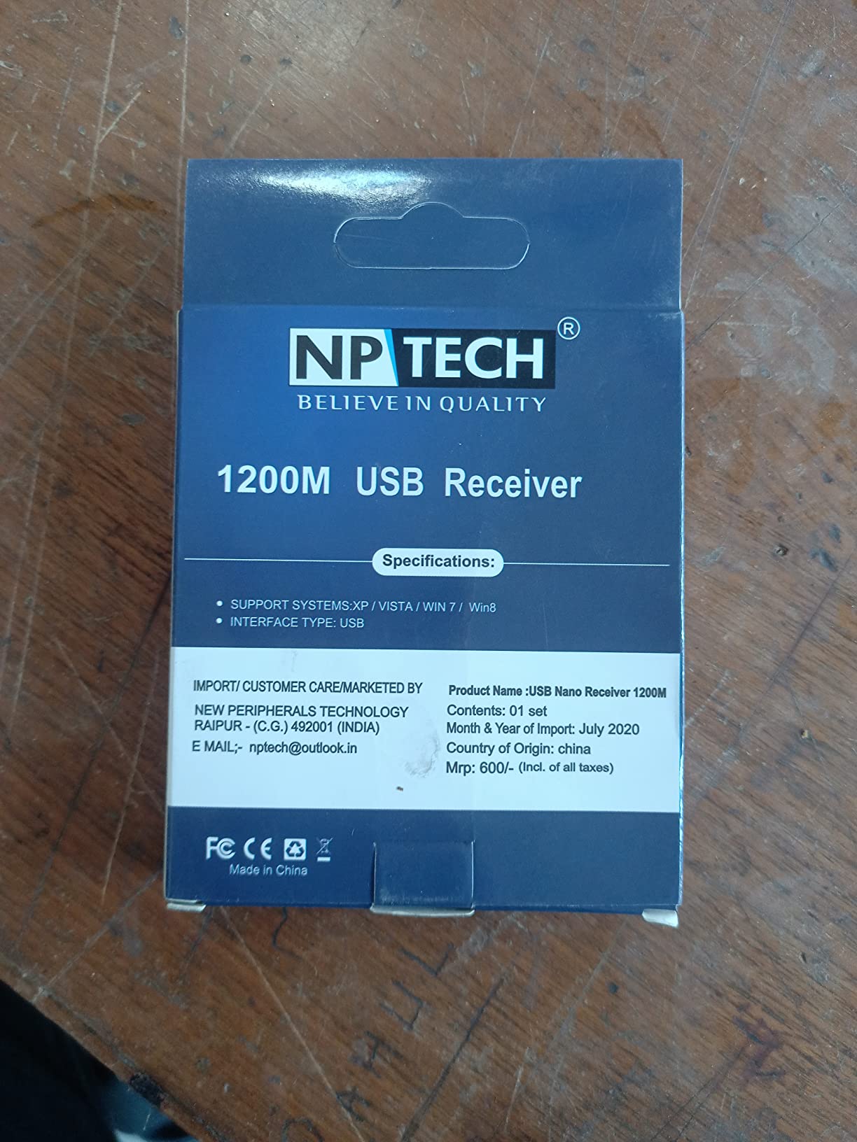 NP TECH 1200mbps USB WiFi Adapter High Speed Wireless Network Receiver for Desktop/Laptop ...