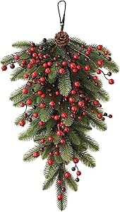 Amazon.com: FQQWEE 2PCS Artificial Christmas Teardrop Swag Teardrop ...