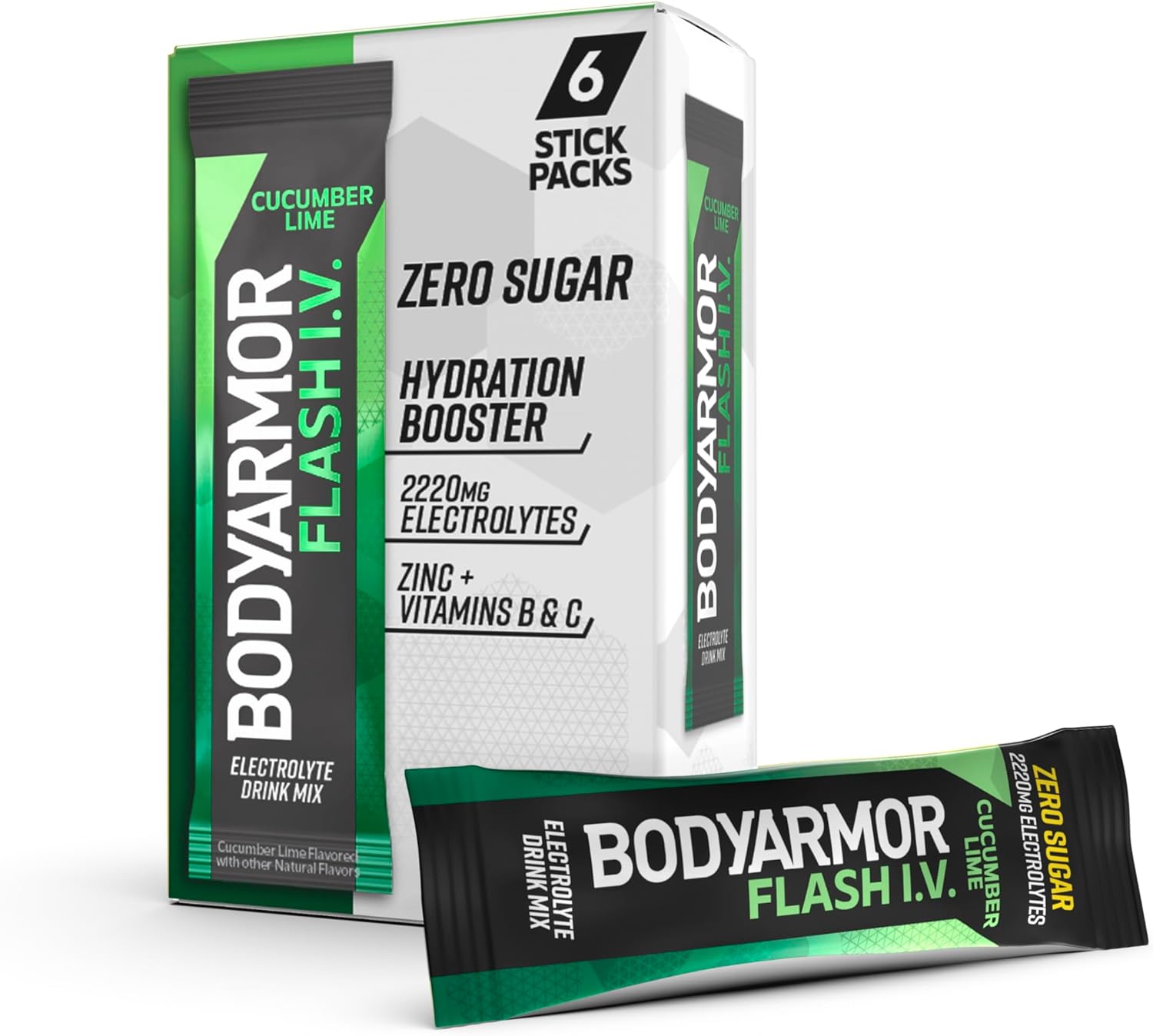 Amazon.com : BODYARMOR Flash IV Electrolyte Packets, Cucumber Lime ...
