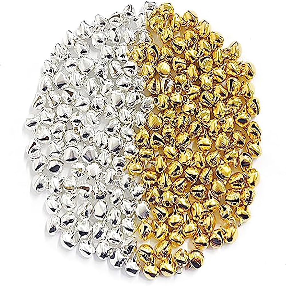 yufana 200 Pcs Jingle Bells, 6 mm Craft Bells, Small Metal Craft Bells ...