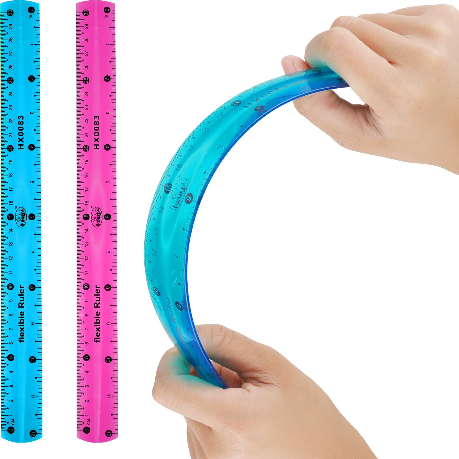 Snapklik.com : Grevosea 2 PCS Flexible Ruler Bendable Unbreakable Safe ...