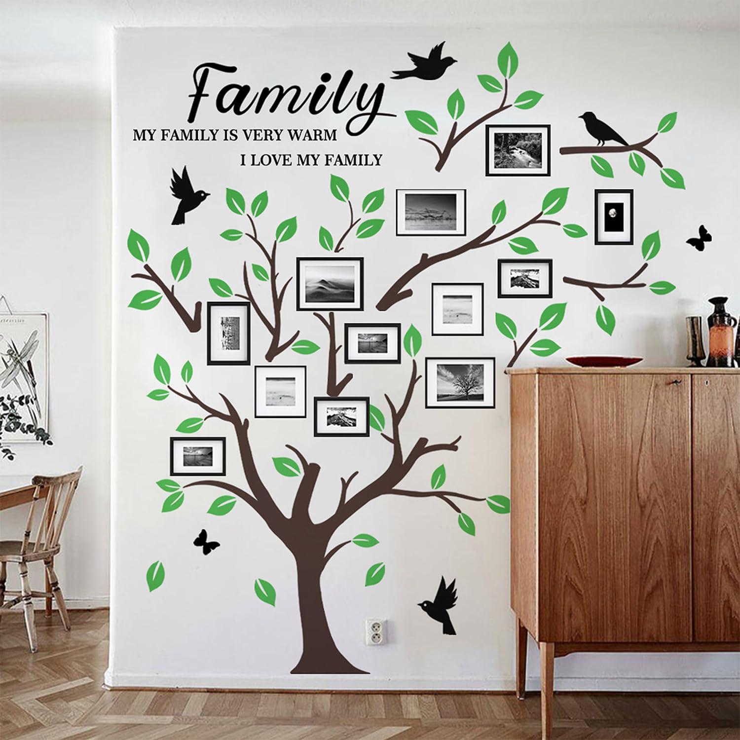 Amazon.com: Buiory Family Tree Wall Decor Large Family Tree Wall Decals ...