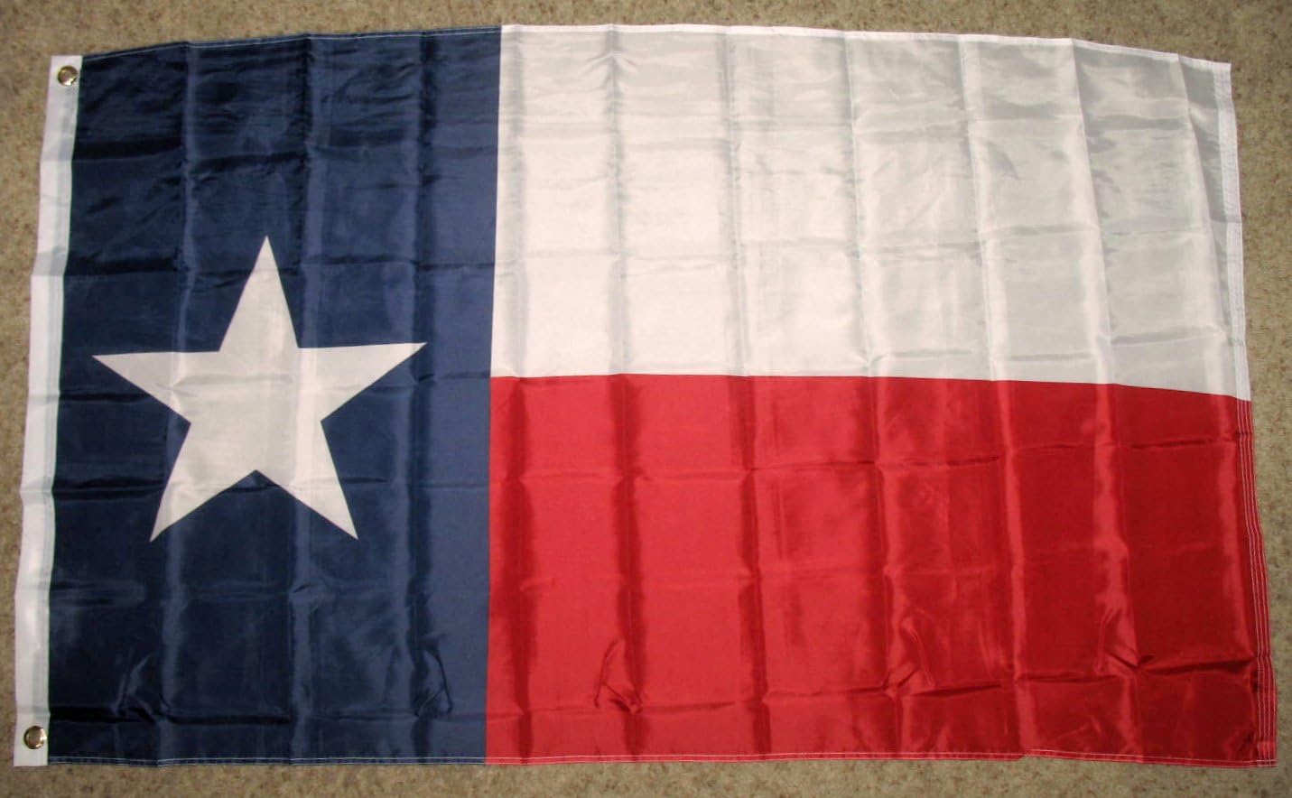 Amazon.com : AES Texas State Flag 3'x5 TX Lone Star Banner : Patio ...