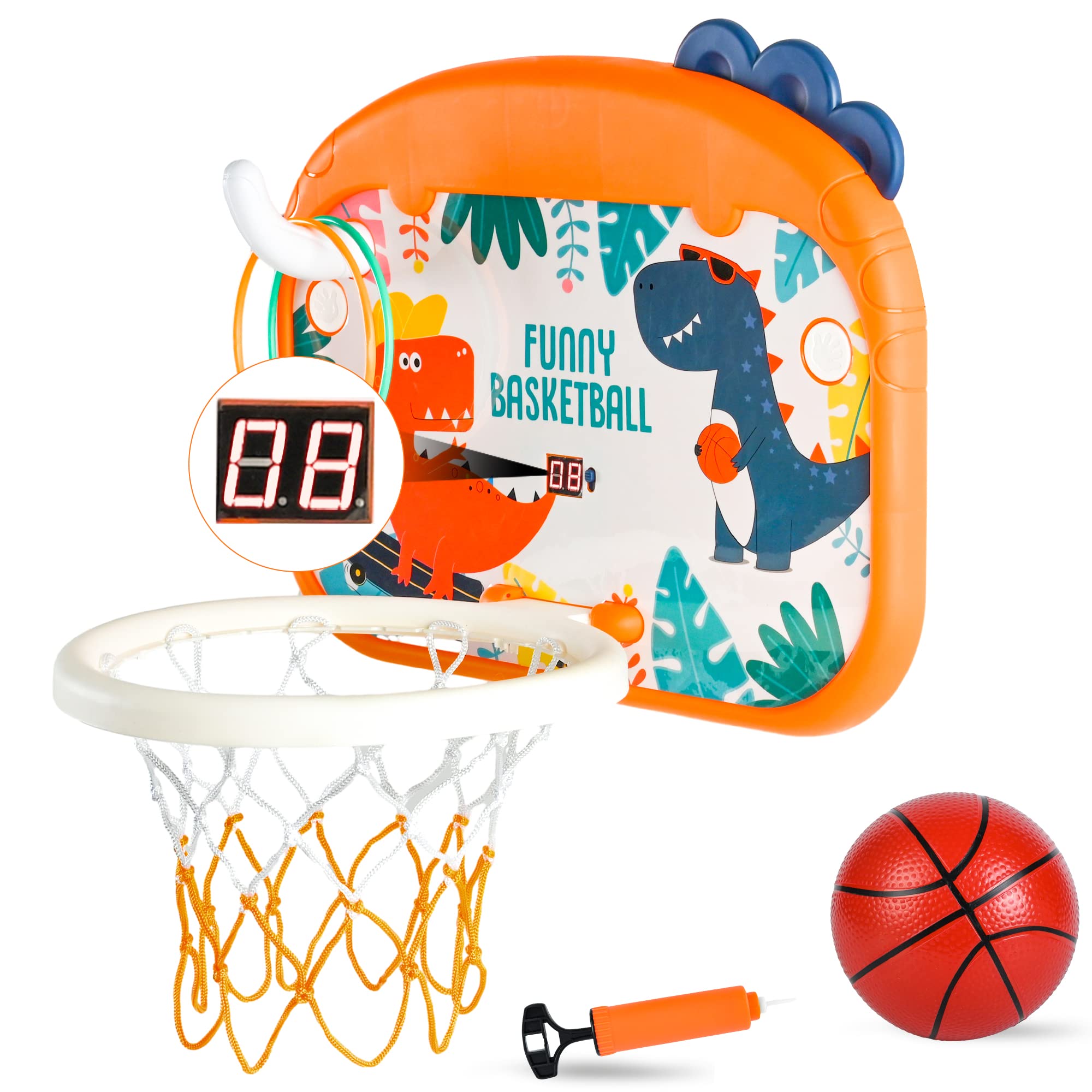 Indoor Mini Basketball Hoop Set for Kids, Portable Folding Basketball ...