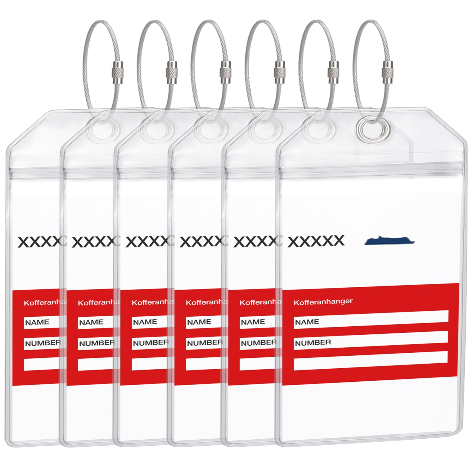 Clear Plastic Luggage Tags Custom Full Color Durable Plastic Luggage