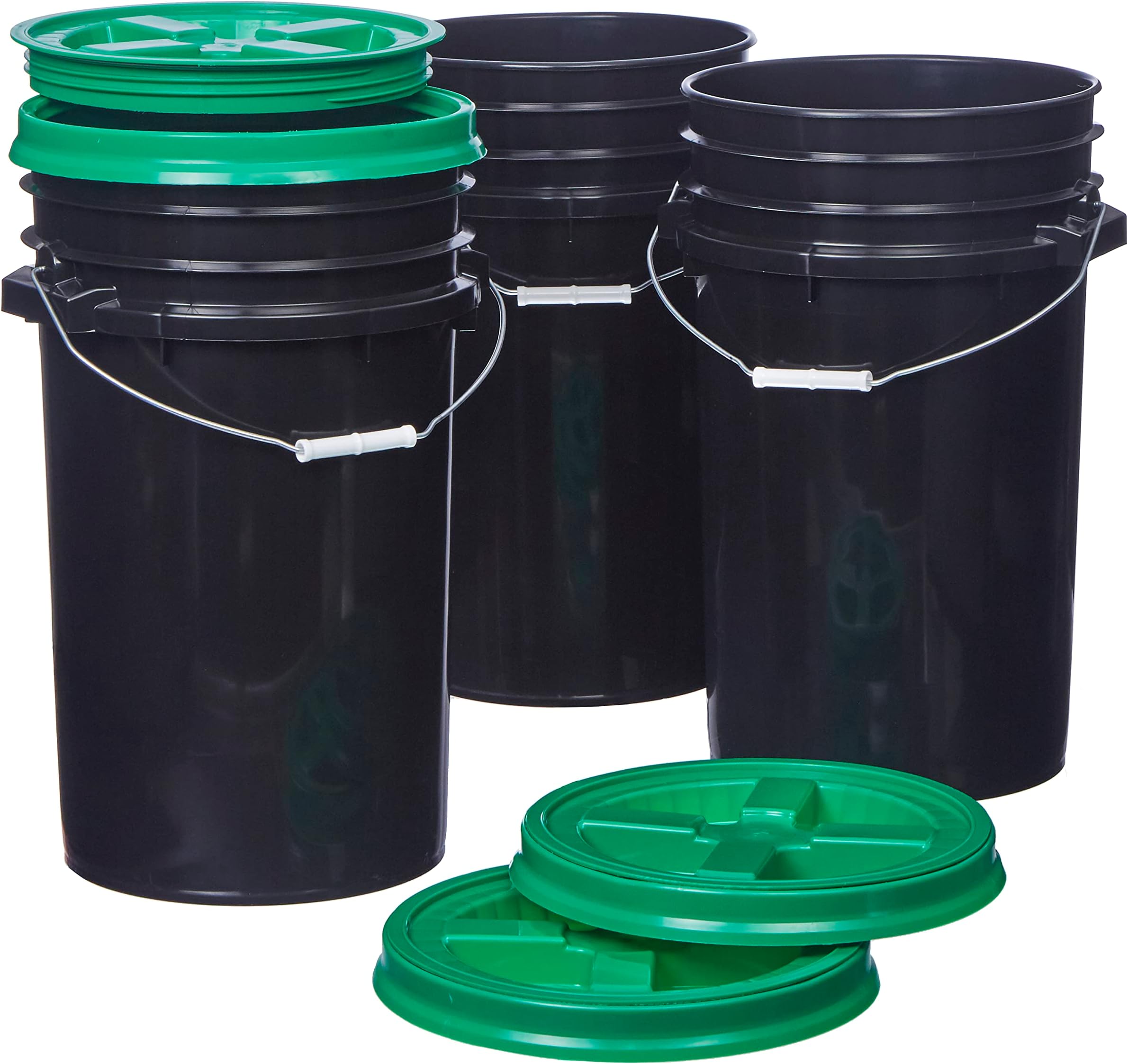 Amazon.com: Consolidated Plastics 2 Gallon Food Grade Buckets & Gamma ...