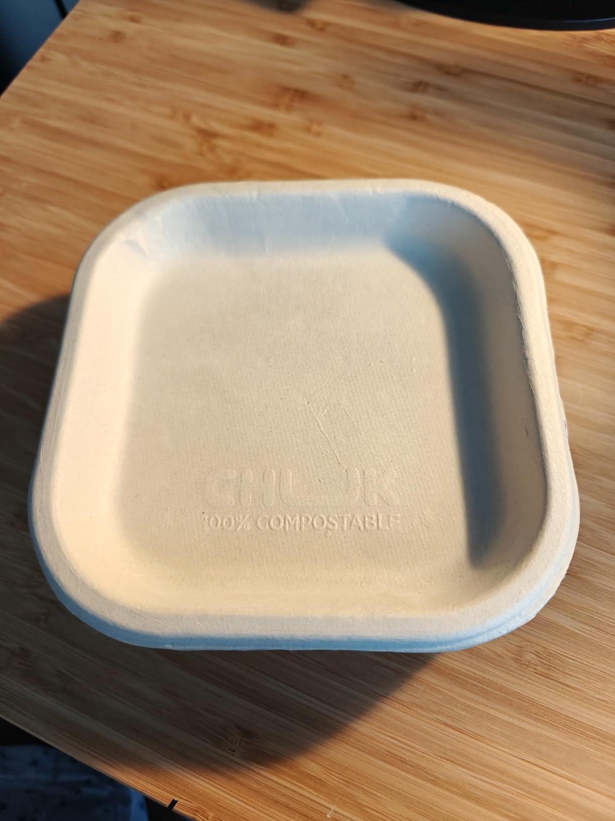 CHUK [Eco-Friendly Bagasse 7 Inches Plate, Brown, Leak-Resistant ...