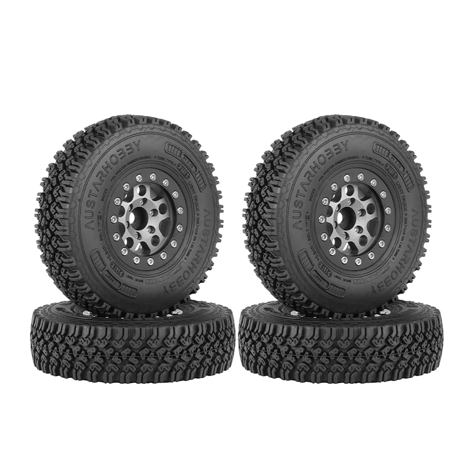 Amazon.com: WONFAST 4PCS 1.55 Inch Aluminum Alloy Metal 5Spoke Beadlock ...