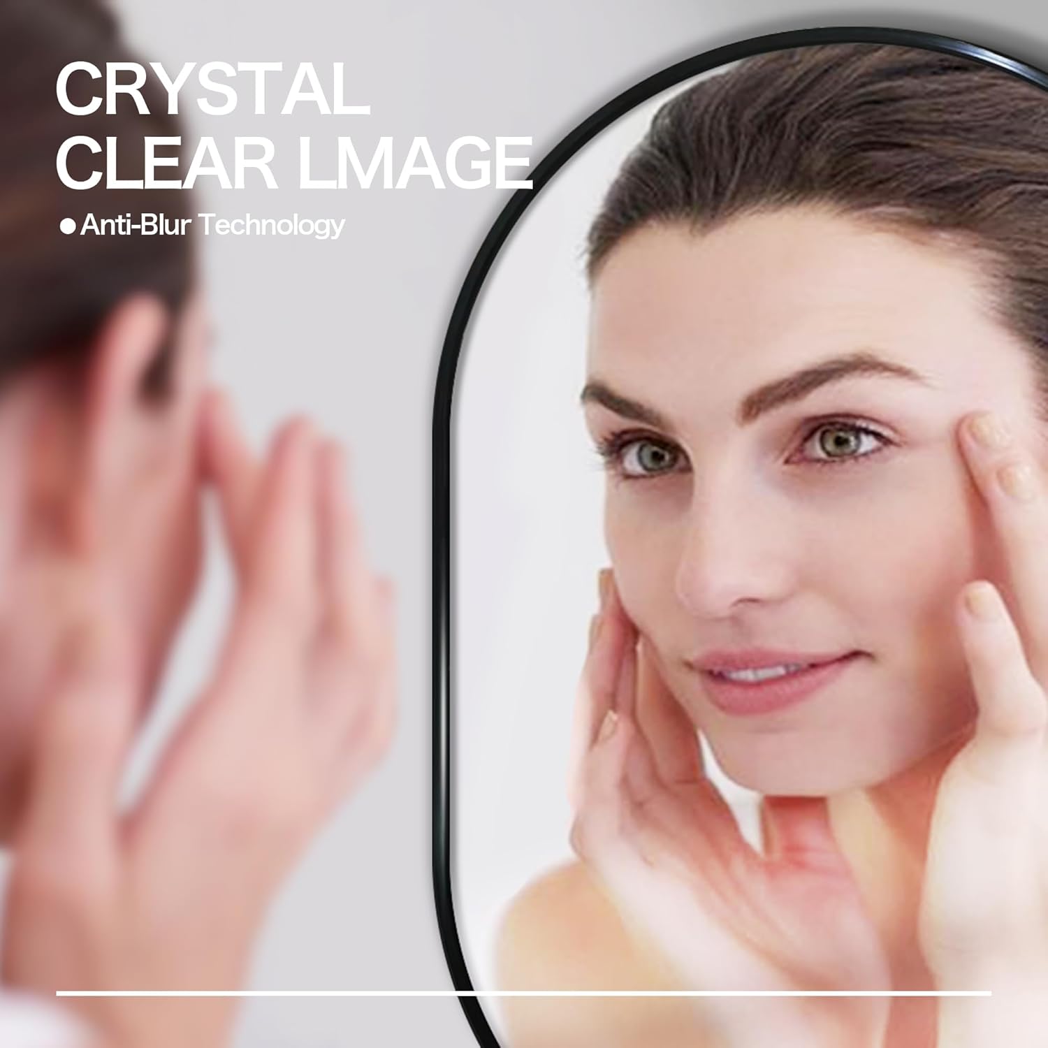 Lucid Reflections 36×24 Inch Rectangle Mirror – Rounded Corner Wall ...