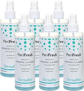 DermaRite PeriFresh Rinse-Free Perineal Cleanser - Aloe Vera Enriched ...