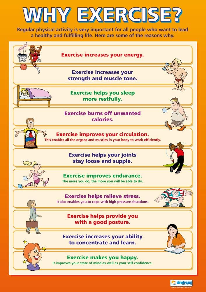 Amazon.com: Daydream Education Why Exercise? Classroom Poster ...