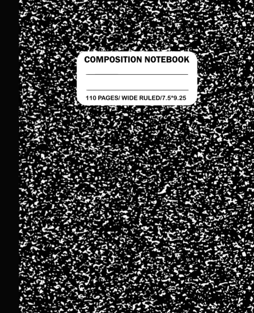 Amazon.com: Black Composition Notebook Wide Rule: Wide Ruled ...