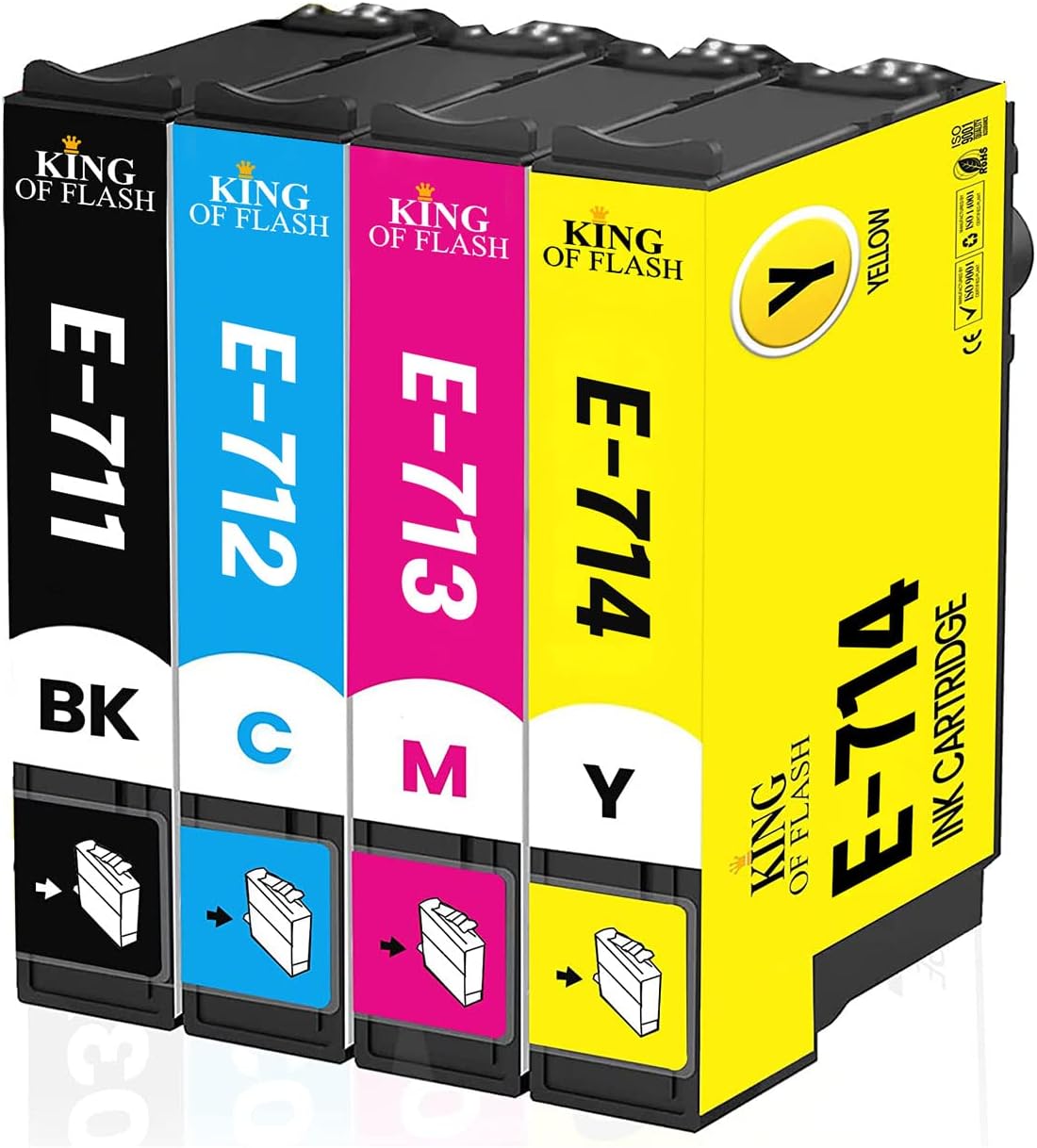 KING OF FLASH Compatible Inks for Epson T0711 T0712 T0713 T0714 T0715 ...