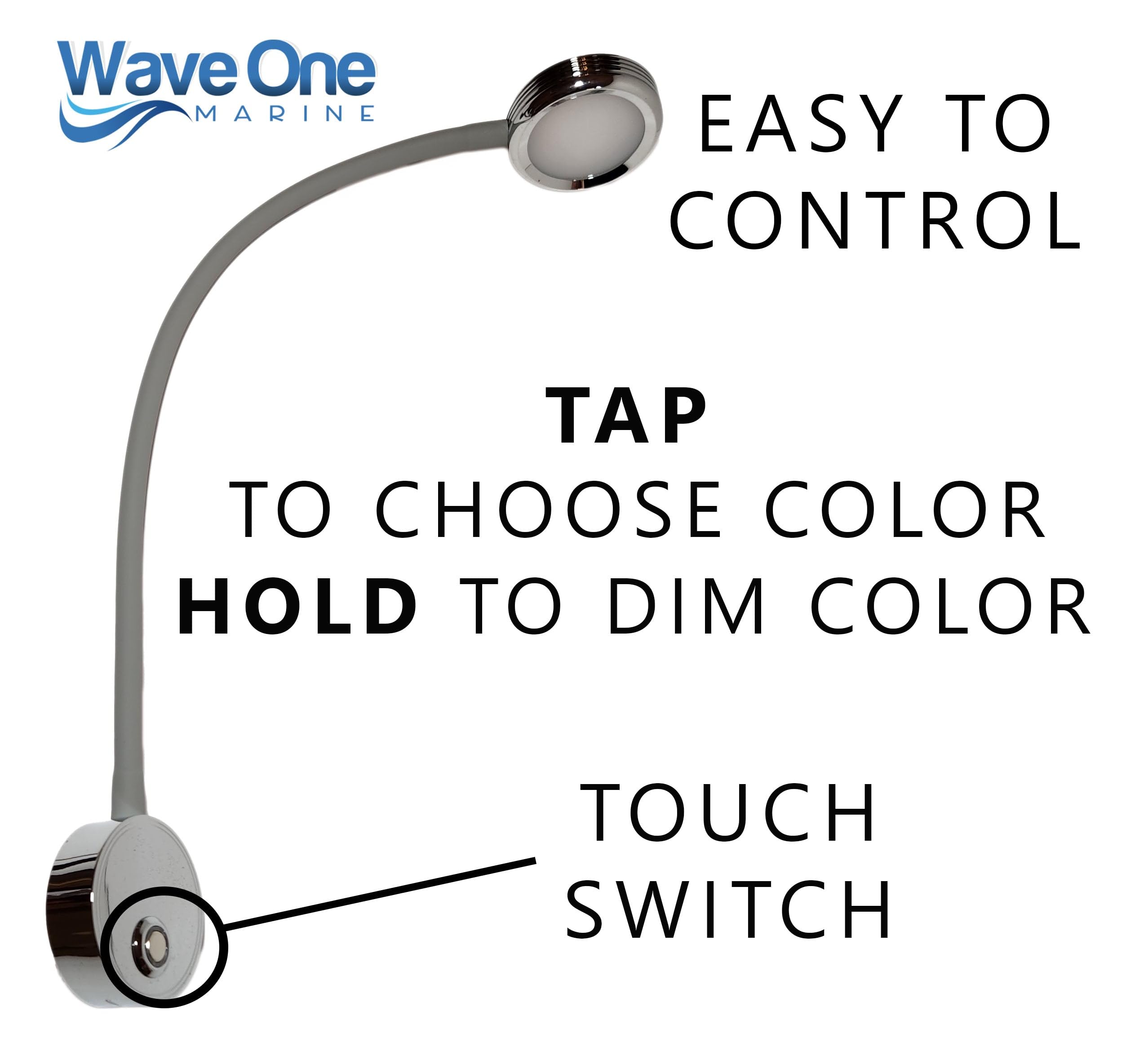 Snapklik.com : Wave One Marine Dual Color Gooseneck LED Chart Reading ...