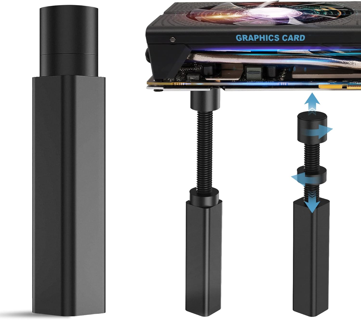 Amazon.com: Soporte de GPU, soporte de tarjeta gráfica de altura ajustable, soporte telescópico ...